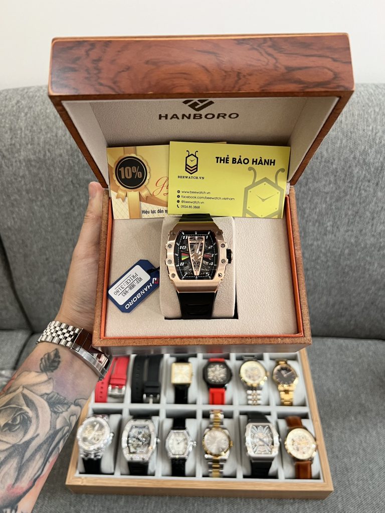 Đồng Hồ Nam Hanboro Automatic HBL 983 Rose Gold Phiên Bản Richard Mille ...