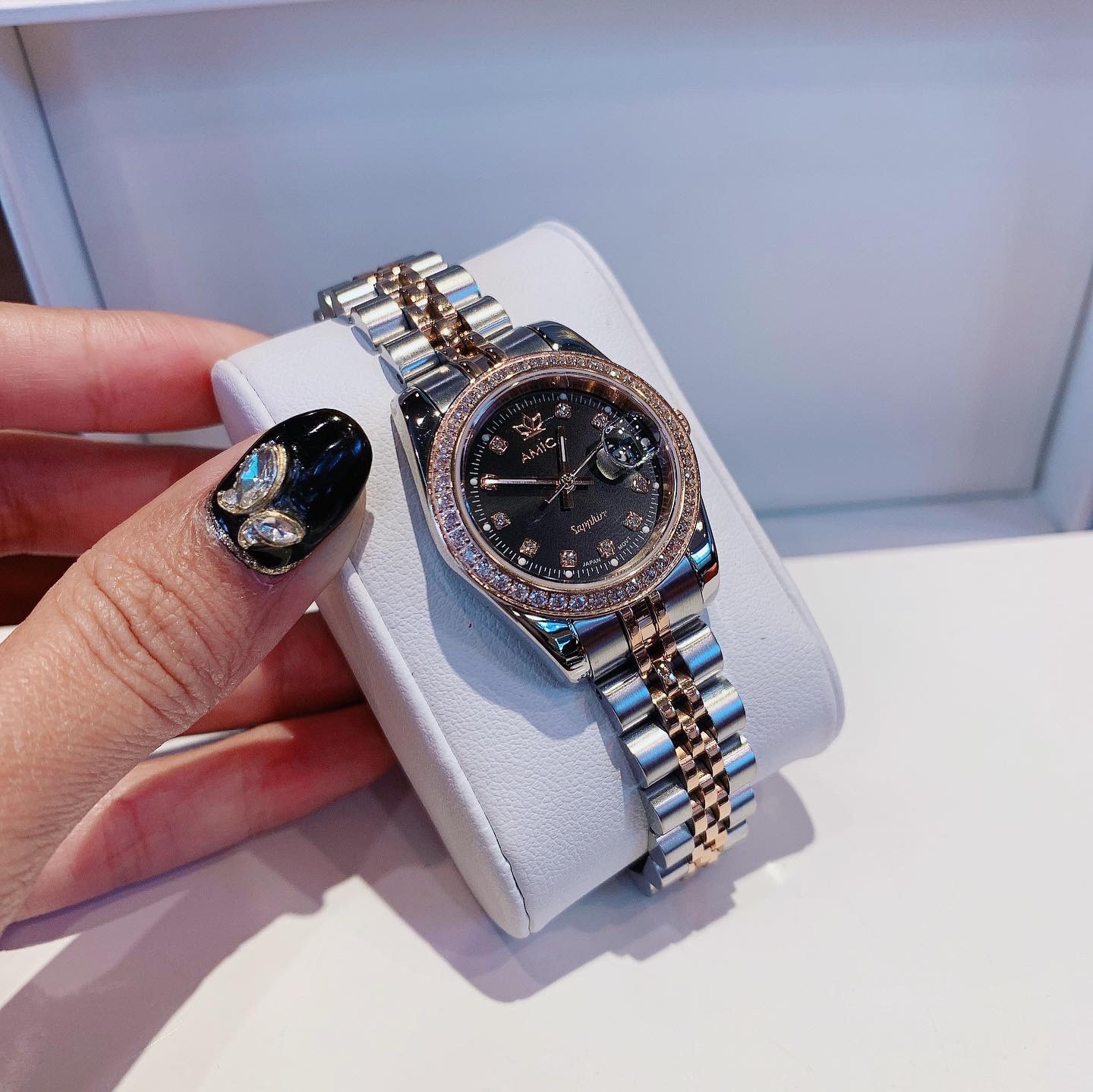 Đồng Hồ Nữ AMICA Mặt Đen Demi Gold Tiểu Rolex » Đồng Hồ Phụ Kiện Chính ...