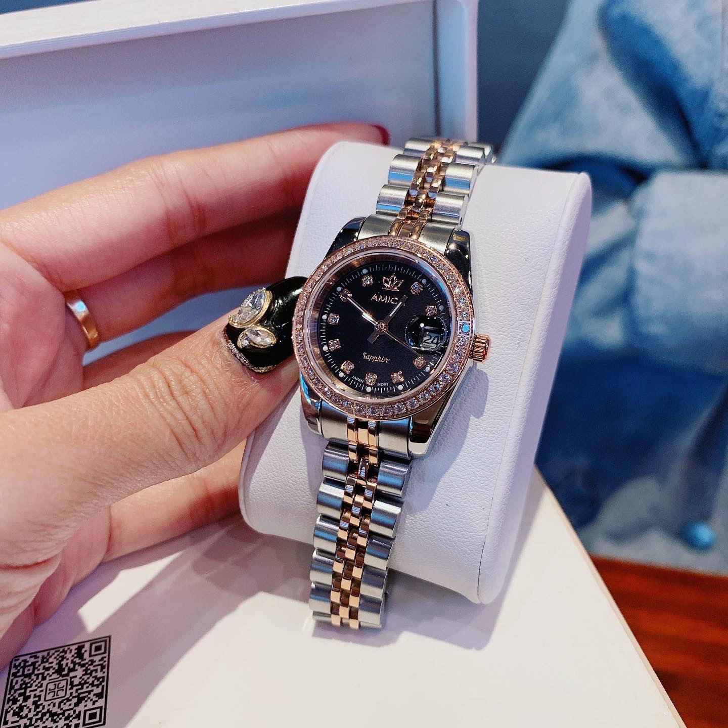 Đồng Hồ Nữ AMICA Mặt Đen Demi Gold Tiểu Rolex » Đồng Hồ Phụ Kiện Chính ...